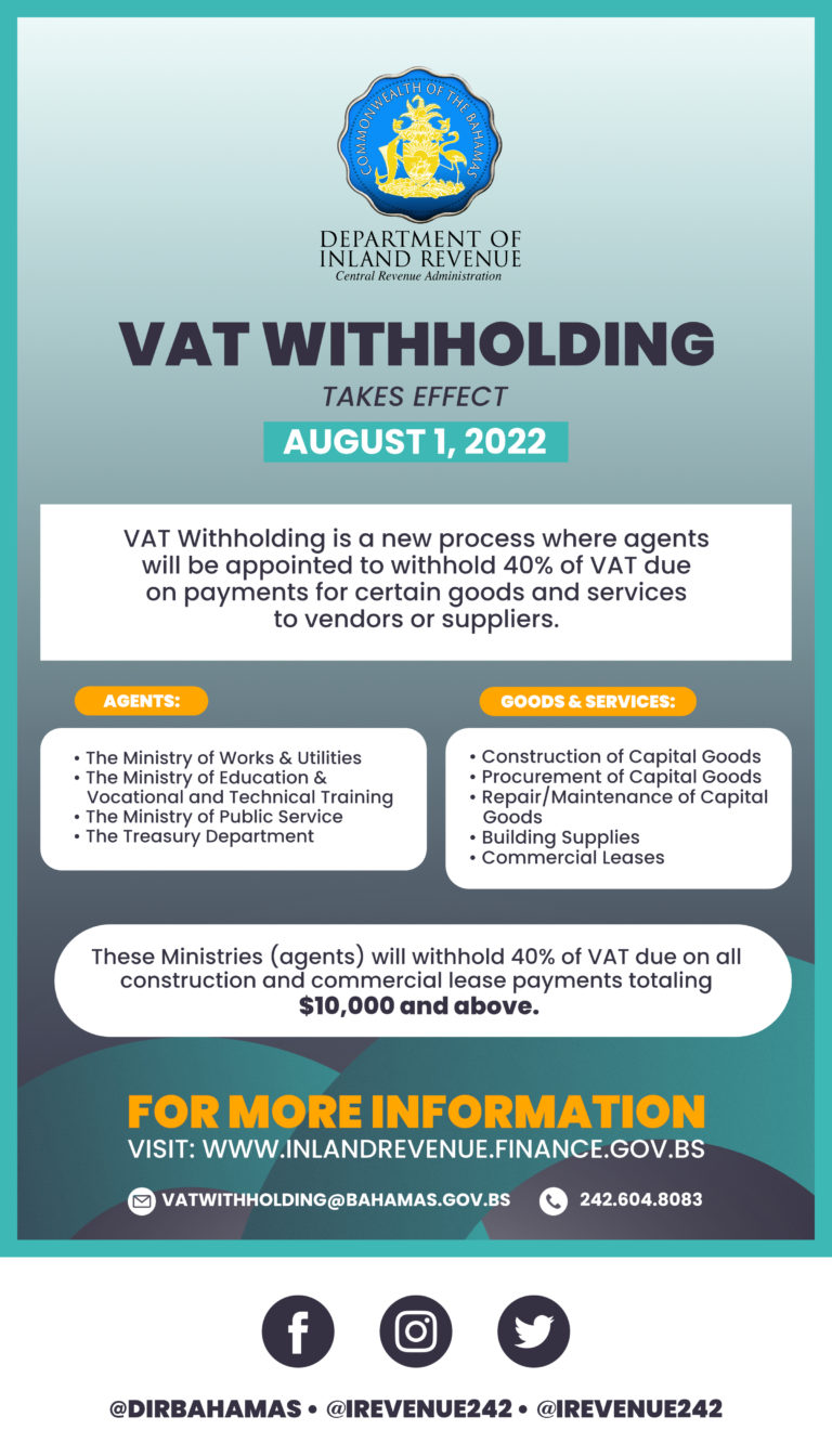 VAT WITHHOLDING - Department of Inland Revenue